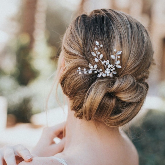 Enjoy Luv | Accessories | 2 Pieces Handmade Pearl Crystal Hairpin Hair ...